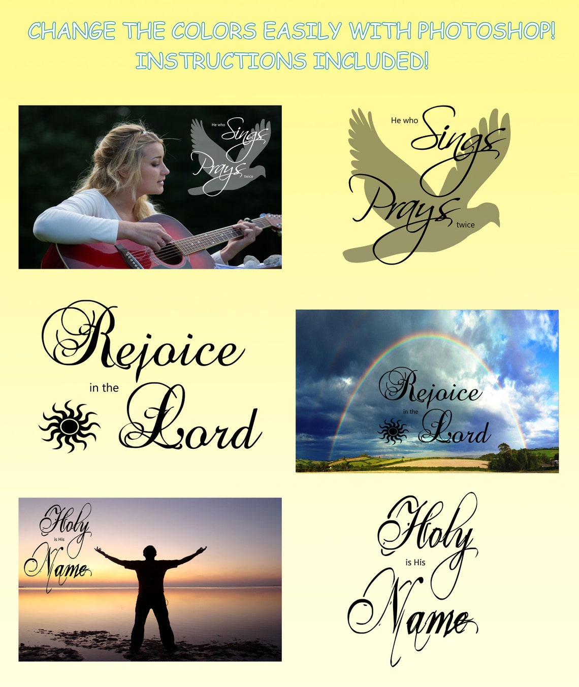 6 Religious Word Art Quotes-celebrate GOD'S LOVE Every Day! - Etsy