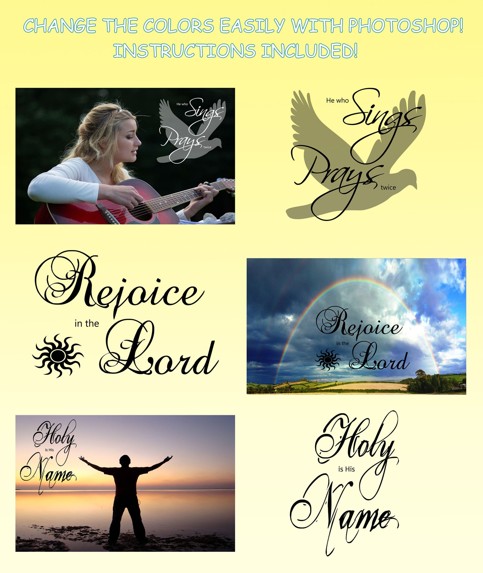 6 Religious Word Art Quotes-celebrate GOD'S LOVE Every Day! - Etsy