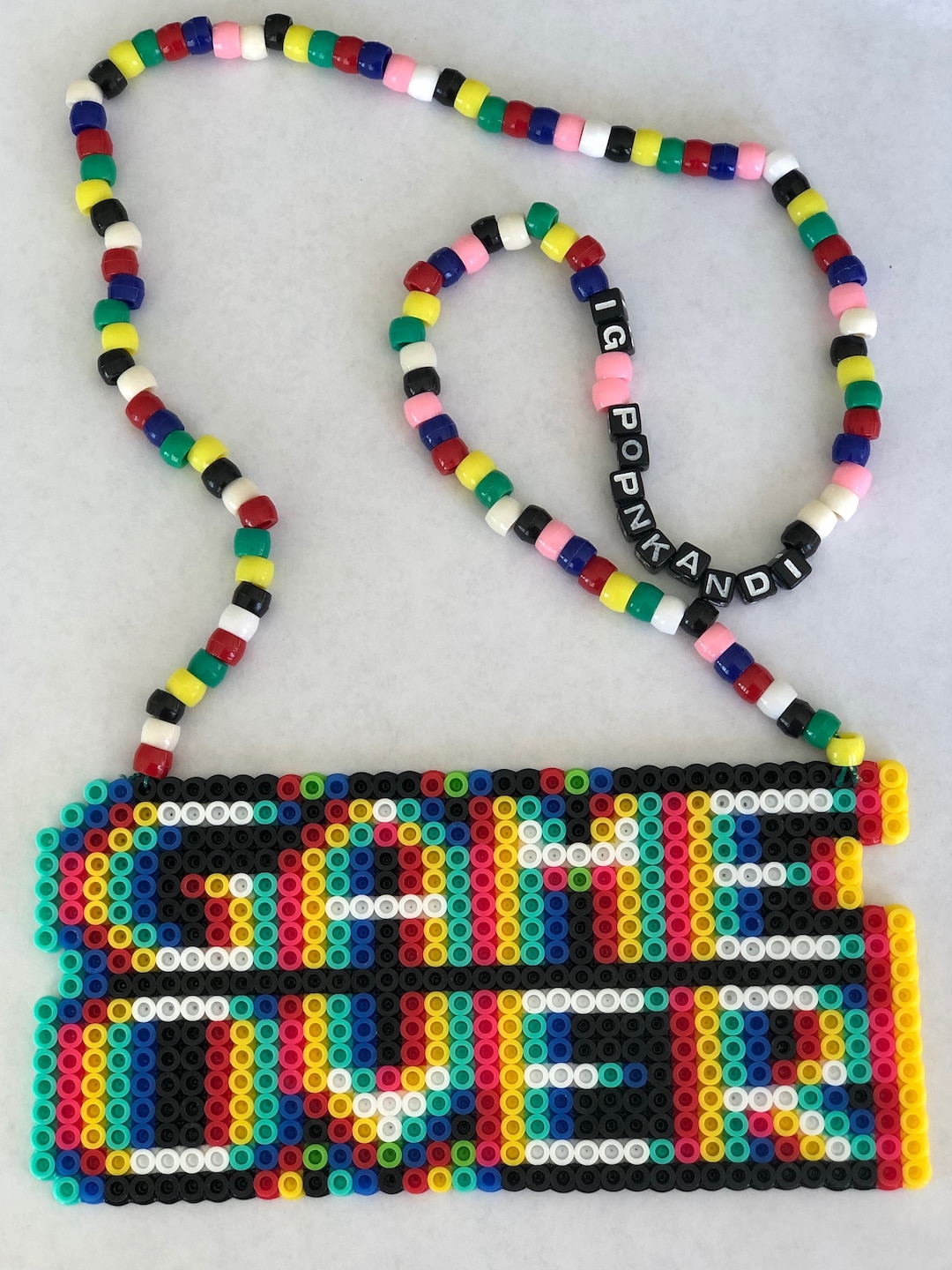 GAME OVER Perler Necklace - Etsy