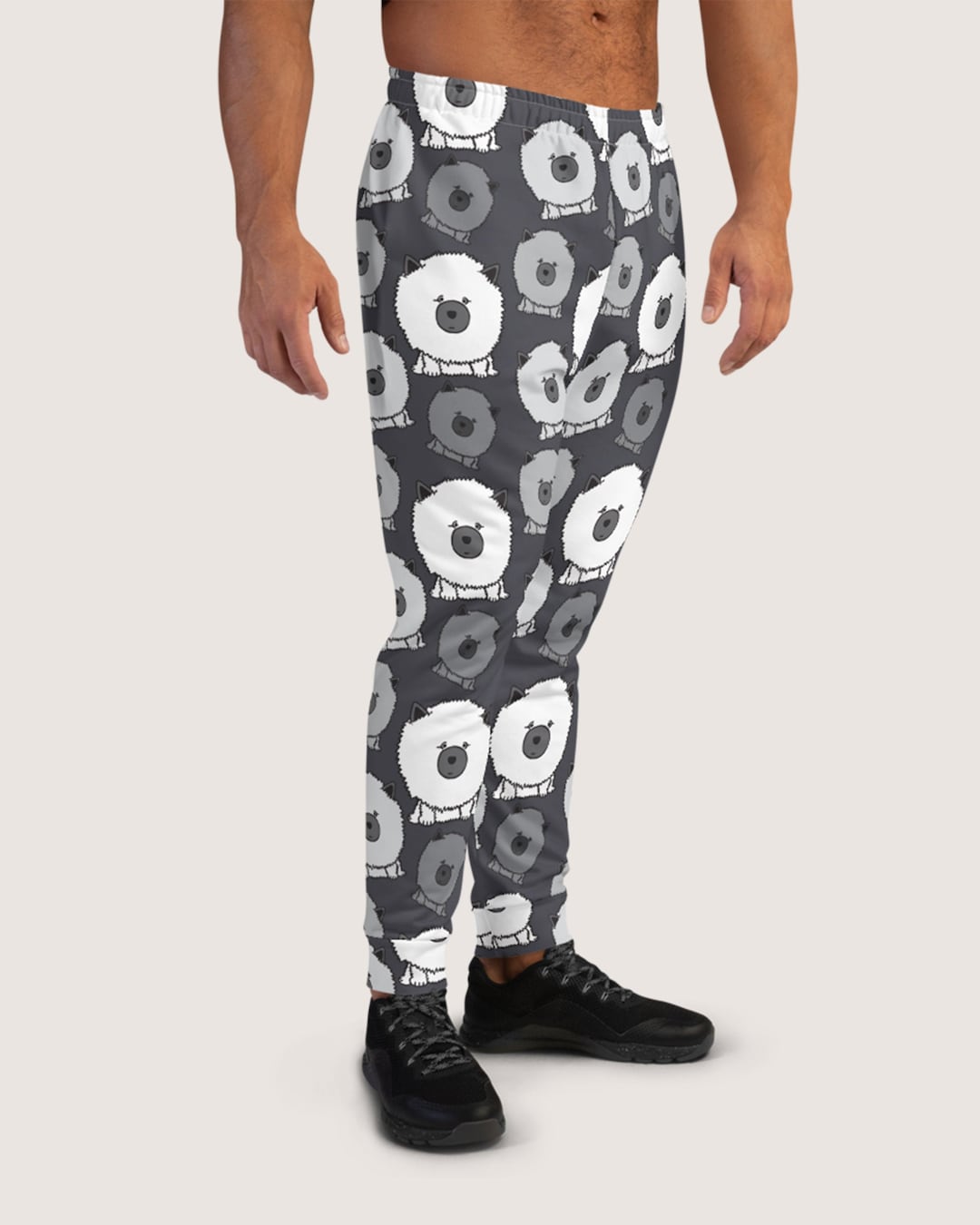Frank The Keeshond Hombres Fleece Joggers Sweatpants Ilustración perro ...