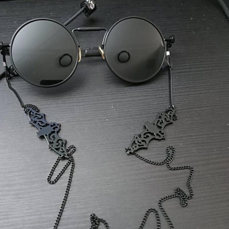 Gothic Silver Glasses Chain - Etsy