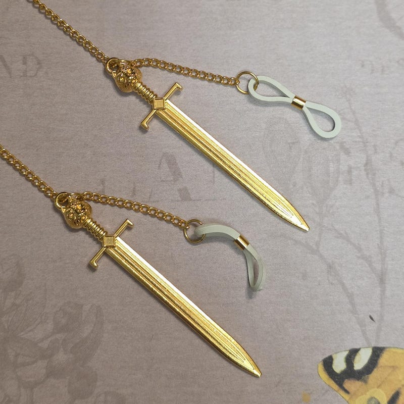 Goth Gold Glasses Chain - Etsy