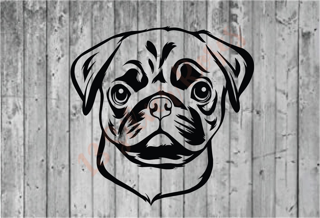 Pug Puppy SVG Digital Download File (personal Use Only) - Etsy