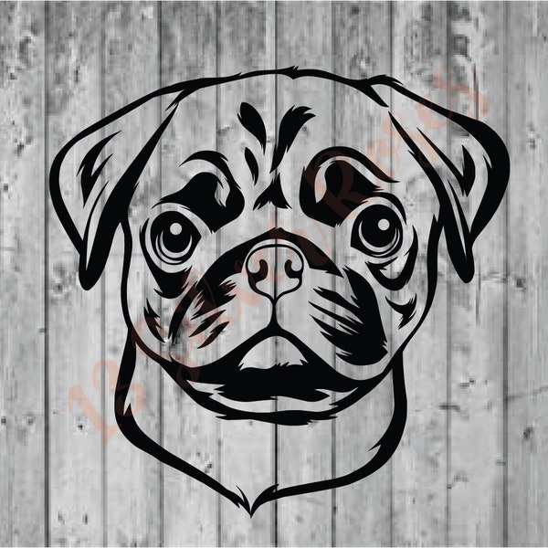 Pug Svg - Etsy
