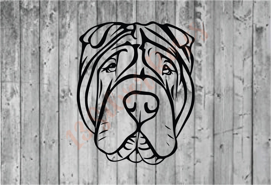 Chinese Shar Pei SVG Digital Download File 2 (commercial Use) - Etsy