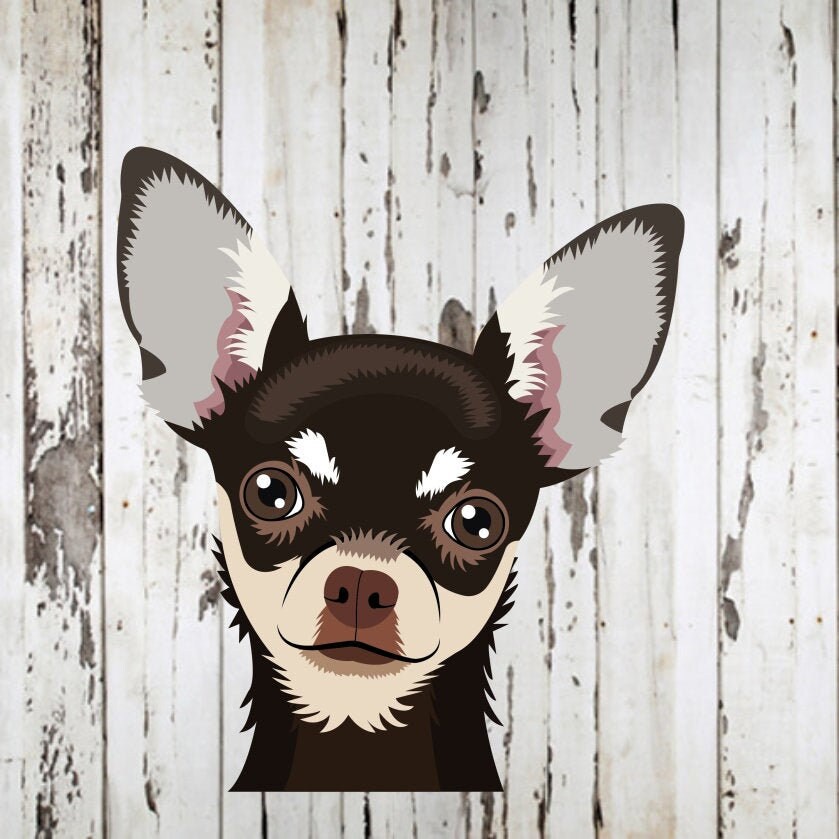 Chihuahua Print and Cut SVG Digital Download File | Etsy