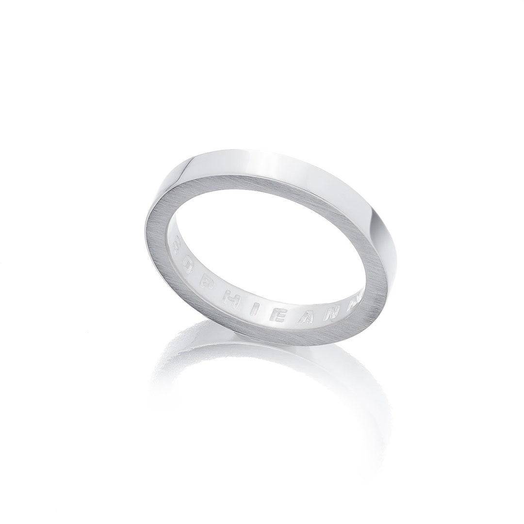Anillo contemporáneo de estilo urbano, Anillo minimalista simple de ...