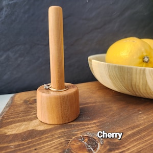 Walnut Ring Holder, Cherry Ring Stand, Maple Ring Jewelry Stand, Ring ...