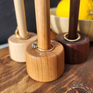 Walnut Ring Holder, Cherry Ring Stand, Maple Ring Jewelry Stand, Ring ...