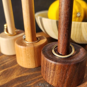 Walnut Ring Holder, Cherry Ring Stand, Maple Ring Jewelry Stand, Ring ...