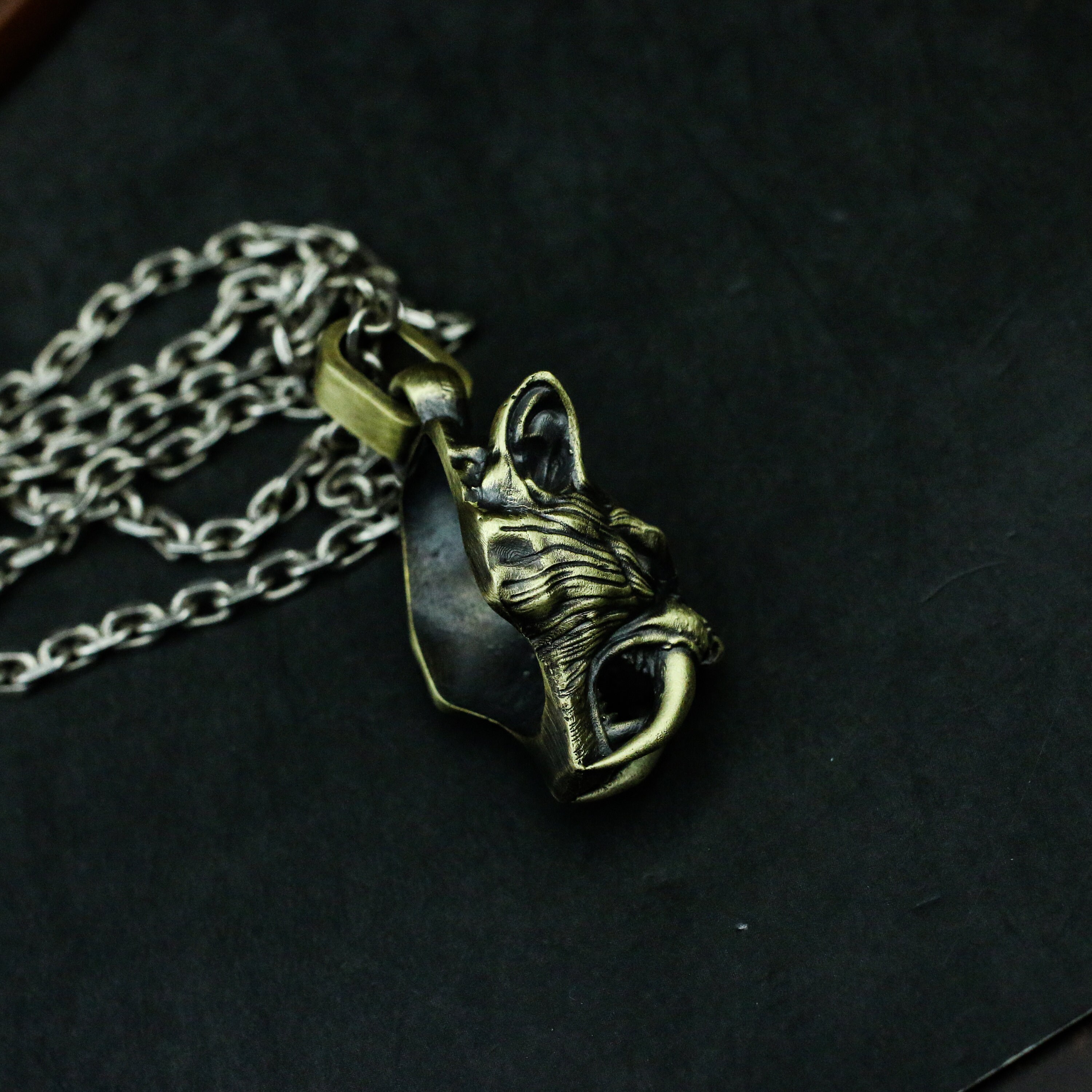 Saber-toothed tiger 925 silver necklace pendant Smilodon | Etsy