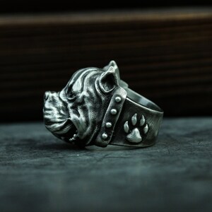 Bulldog 925 Silver Ring Pet Dog 925 Silver Ring Bulldog - Etsy