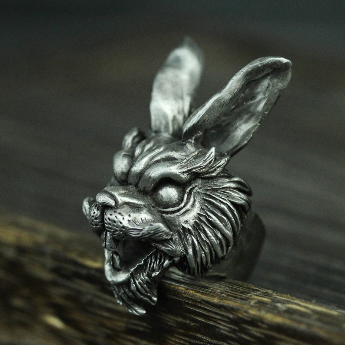 Rogue Rabbit Long-eared Rabbit 925 Silver Ring Handmade - Etsy