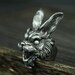 Rogue Rabbit Long-eared Rabbit 925 Silver Ring Handmade - Etsy