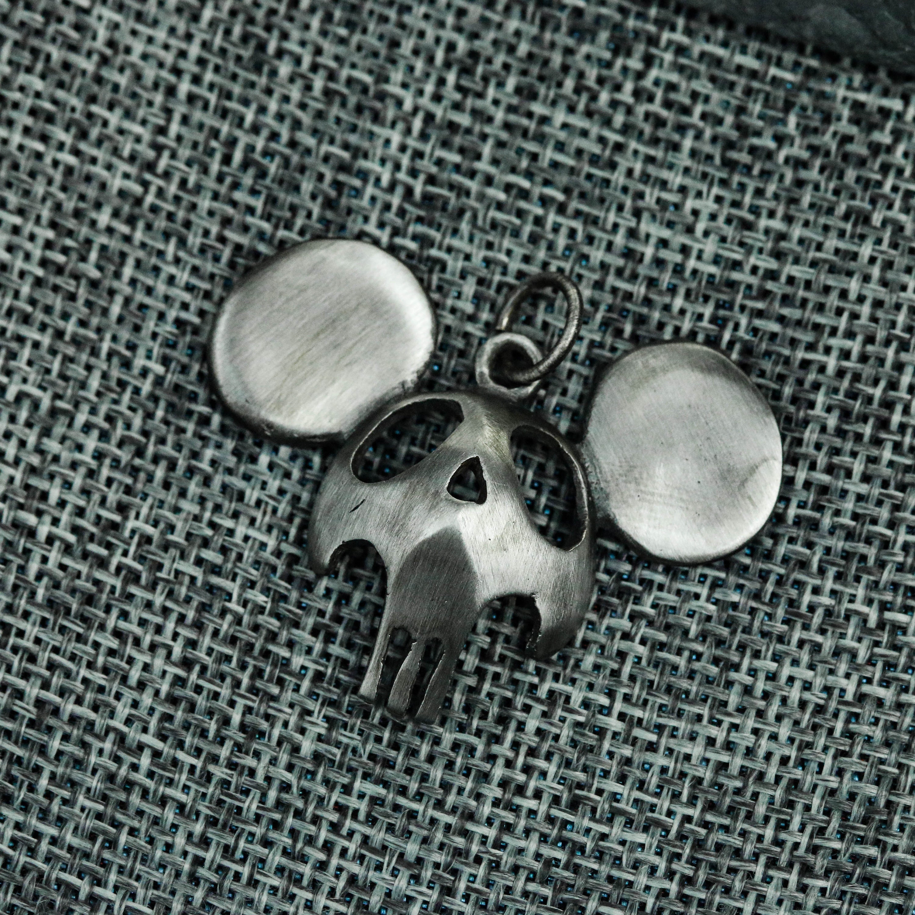 Mickey Skull 925 silver Pendant Necklace Disney Mouse Silver | Etsy