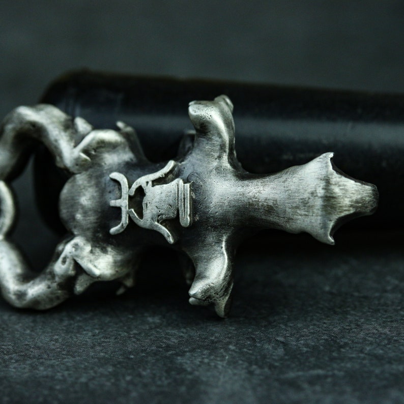 Ghost Cross 925 Silver Pendant Necklace 925 Sterling Silver - Etsy