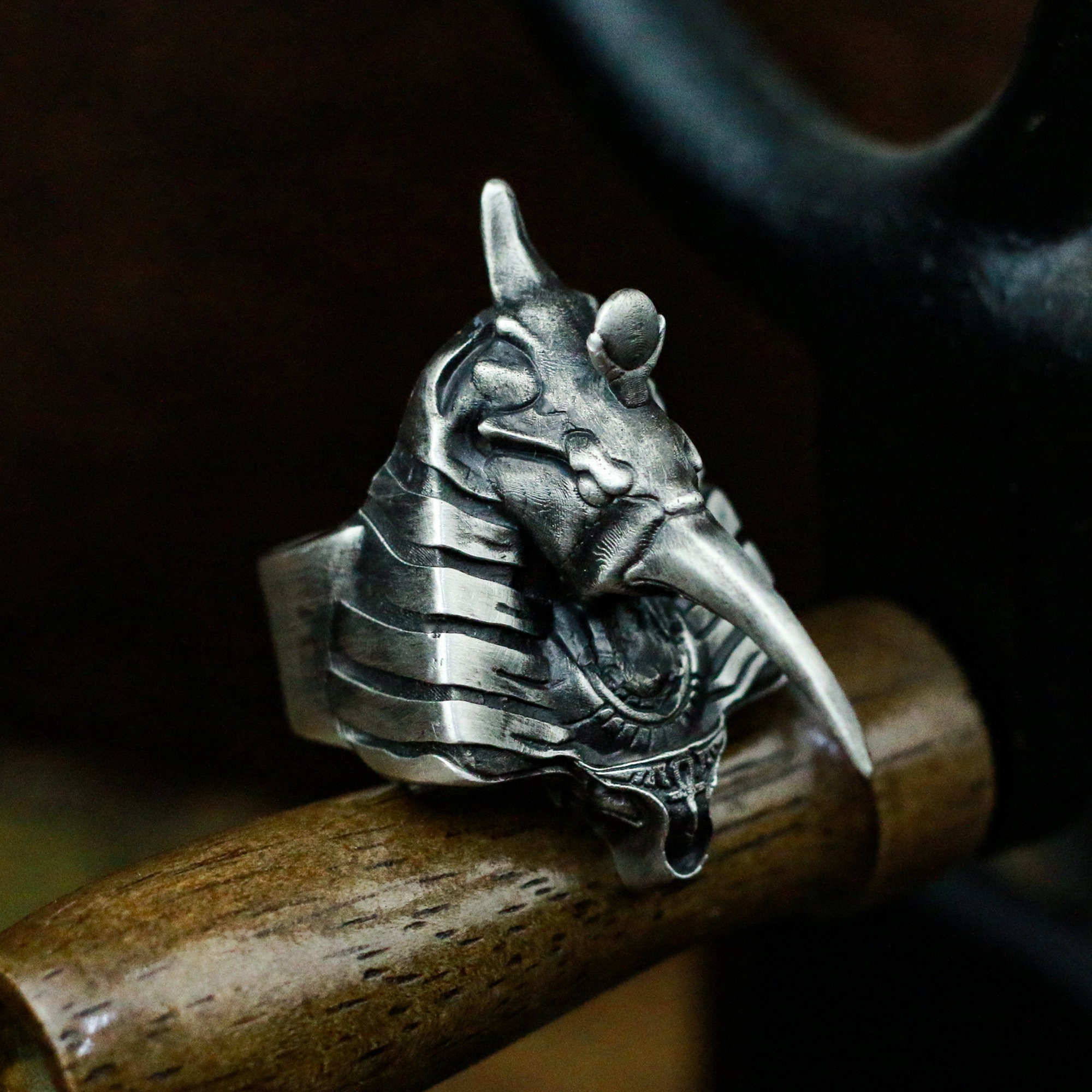Thoth 925 Silver Ring the God of Wisdom Egyptian - Etsy