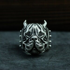Bulldog 925 Silver Ring Pet Dog 925 Silver Ring Bulldog - Etsy