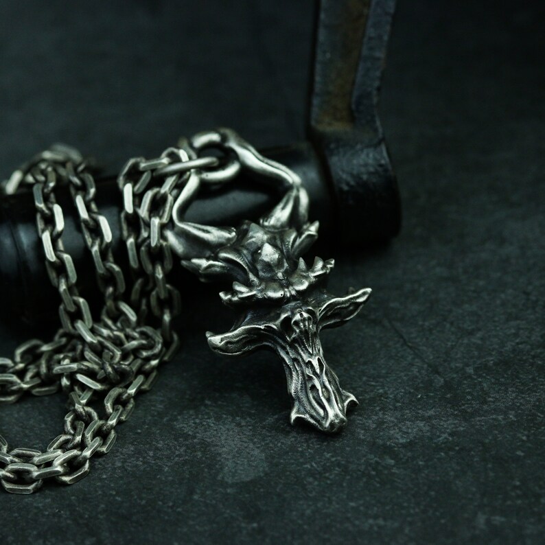 Ghost Cross 925 Silver Pendant Necklace 925 Sterling Silver - Etsy