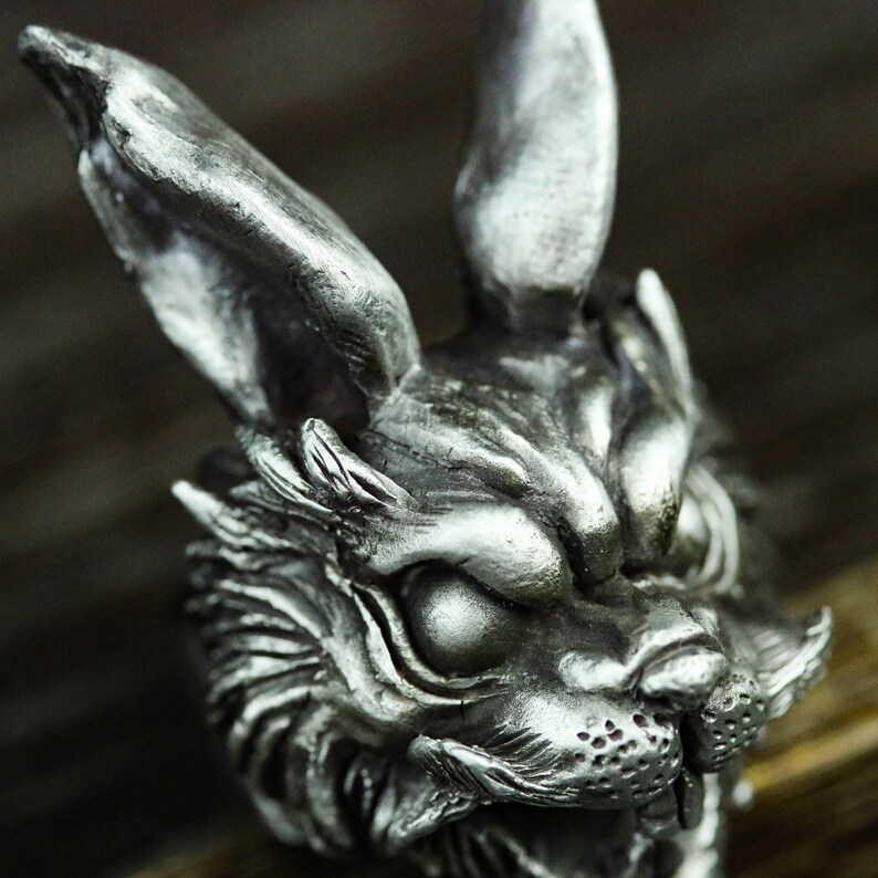 Rogue Rabbit Long-eared Rabbit 925 Silver Ring Handmade | Etsy