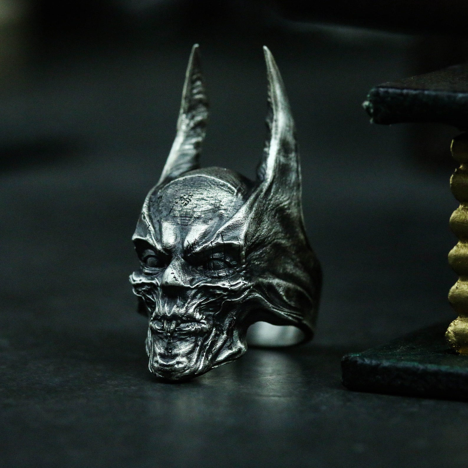 Batman 925 Silver Ring DC Comics Batman Skull Jewelry Ring | Etsy