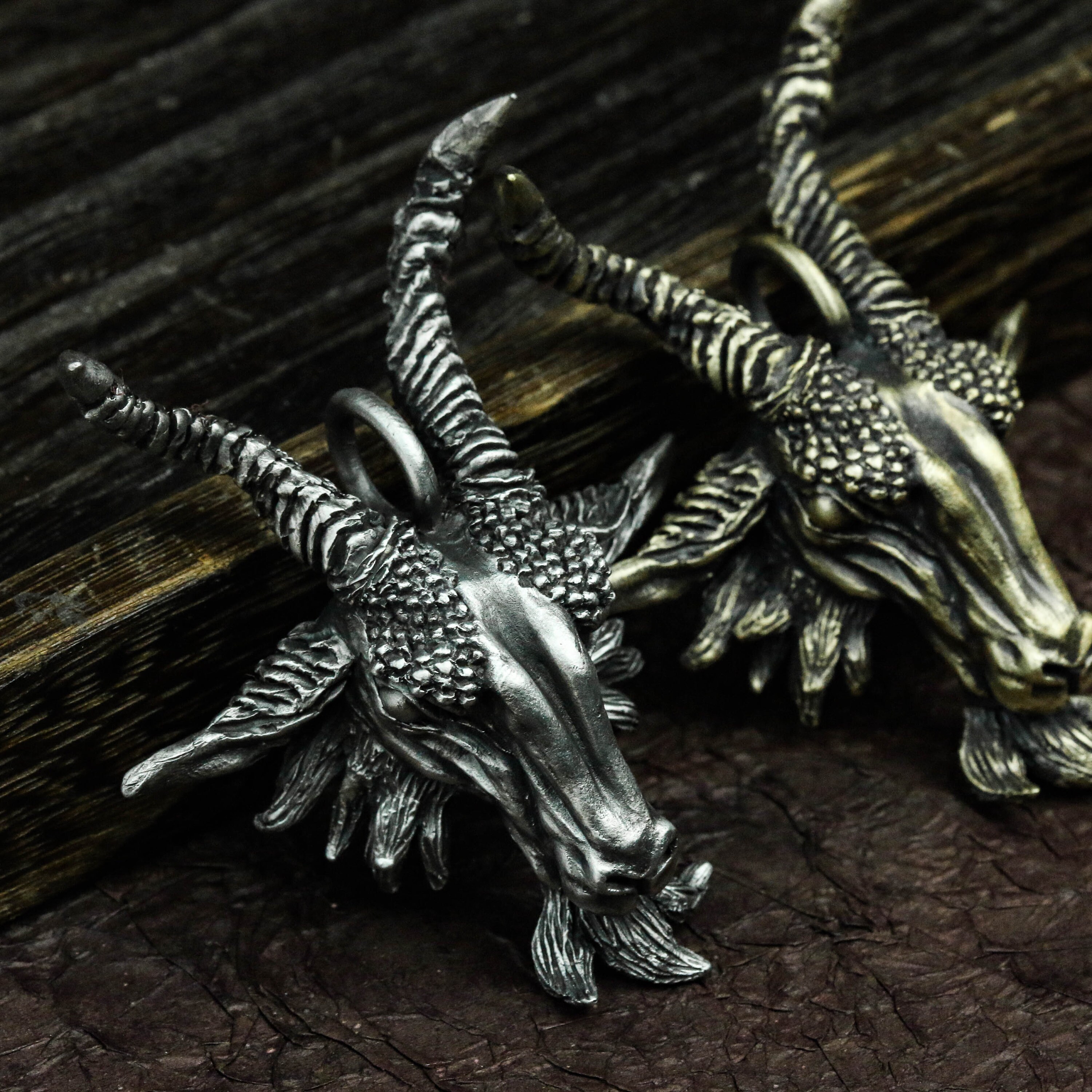 Sheep Necklace Pendant 925 Silver Pan Sheep Satan Devil Sheep | Etsy