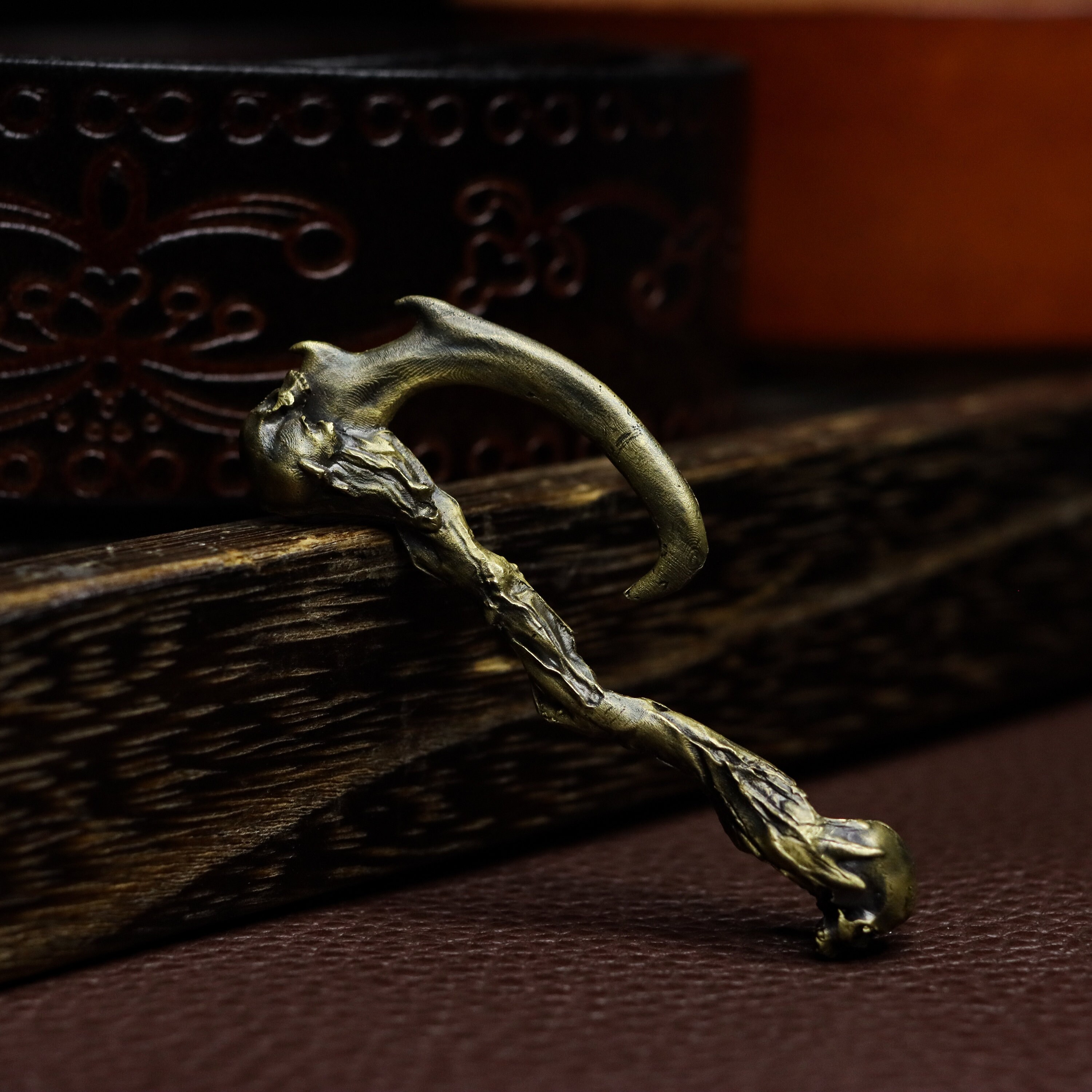 Grim Reaper's Sickle Keychainhandmade Brass Hook | Etsy