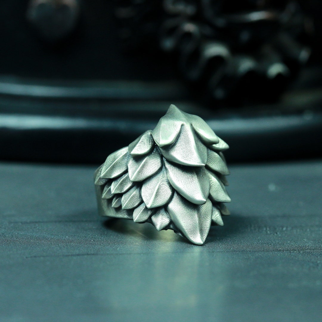 Dragon Scale 925 Silver Ring Dragon's Reverse Scale - Etsy