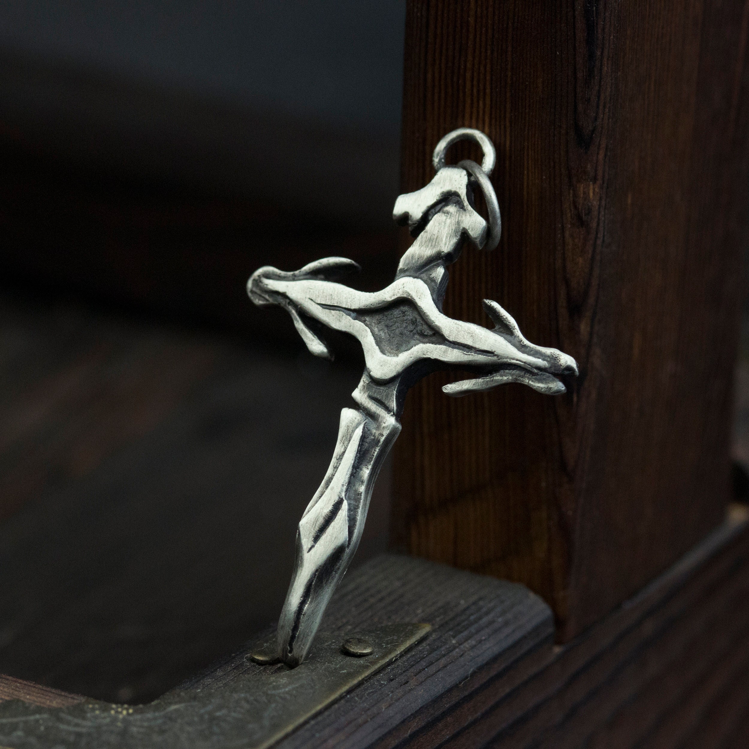 Hook Shaped Cross 925 Silver Pendant Necklace Christian Cross | Etsy