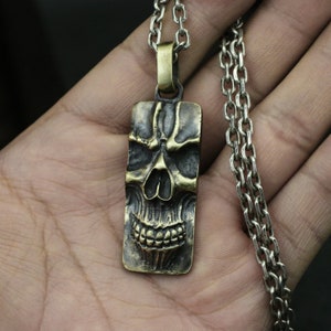 Ghost Face Skull 925 Silver Pendant Tag Necklace, Clown Ghost Face ...