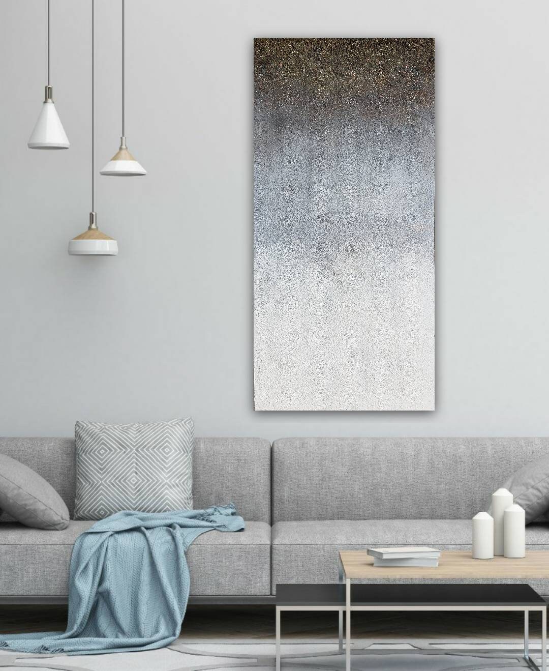 Shimmering Original Ombre Painting | Etsy