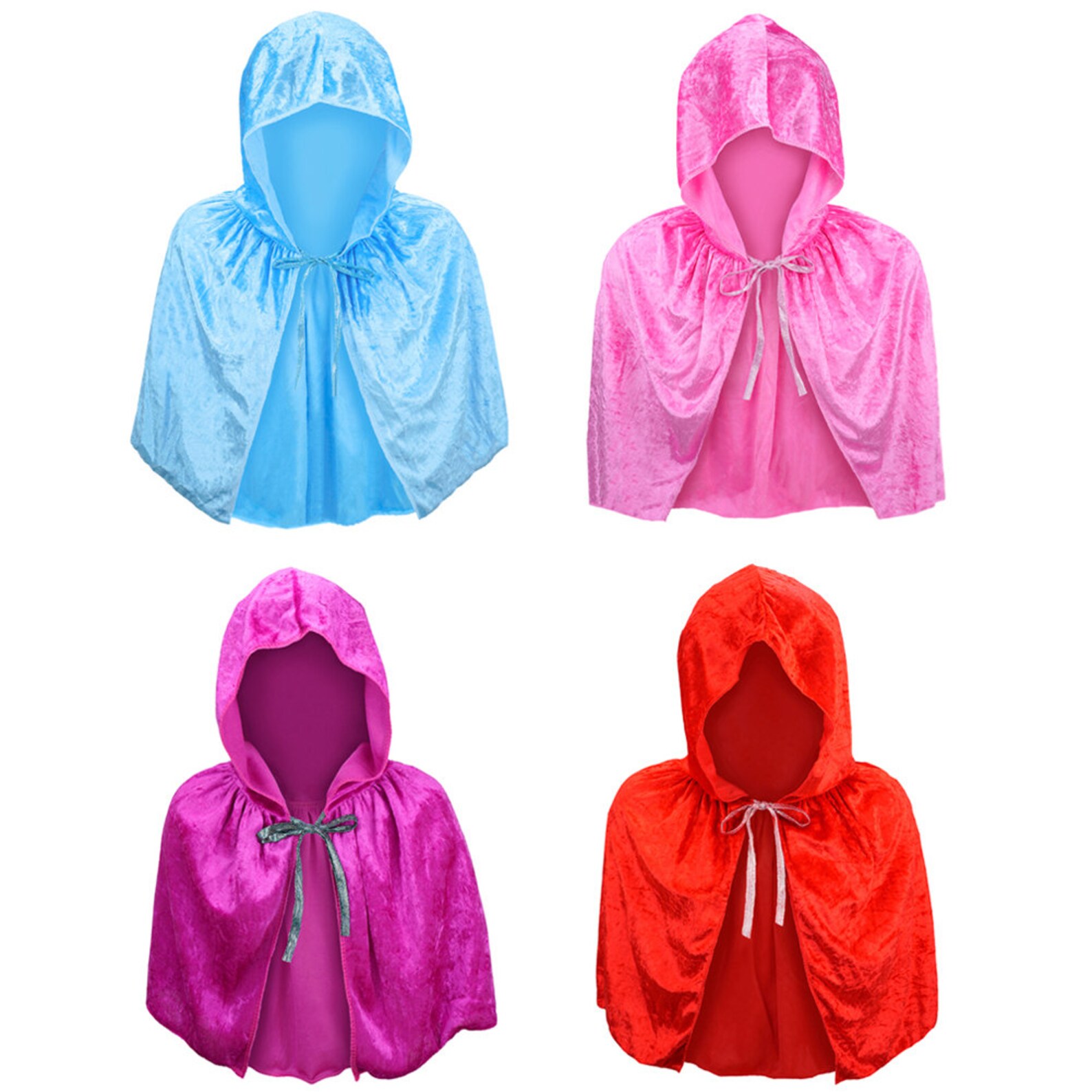 Child Light Blue Velvet Hooded Cape Capelet Kids Fairytale - Etsy