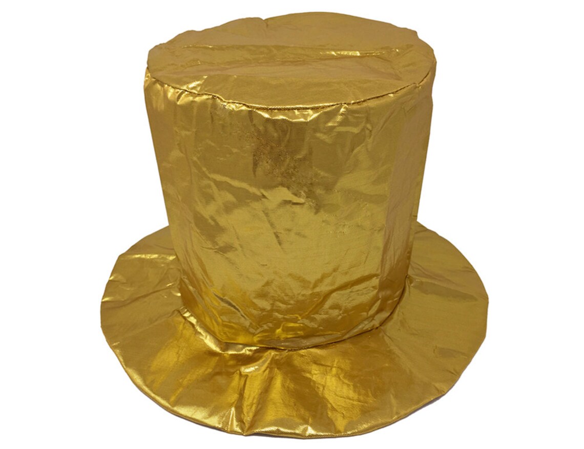 Shiny Gold Top Hat Fun Adult Teens Child Kids Halloween - Etsy