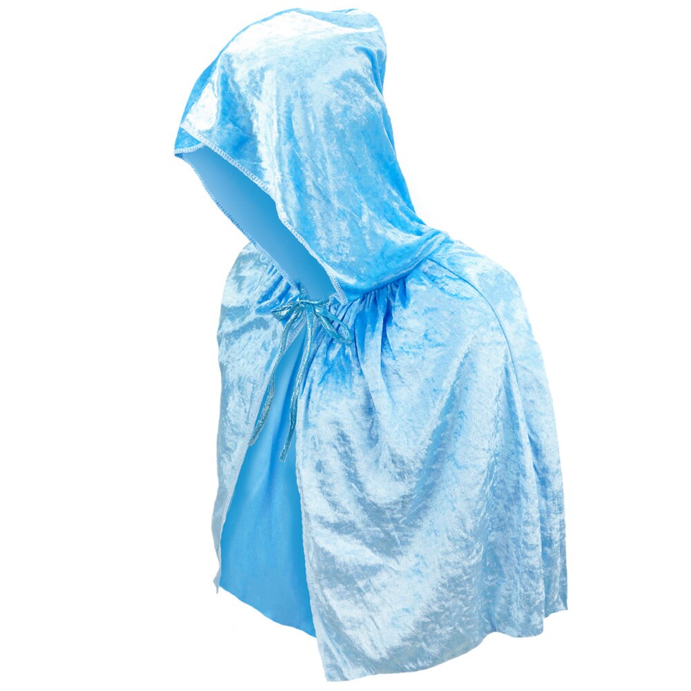 Child Light Blue Velvet Hooded Cape Capelet Kids Fairytale - Etsy