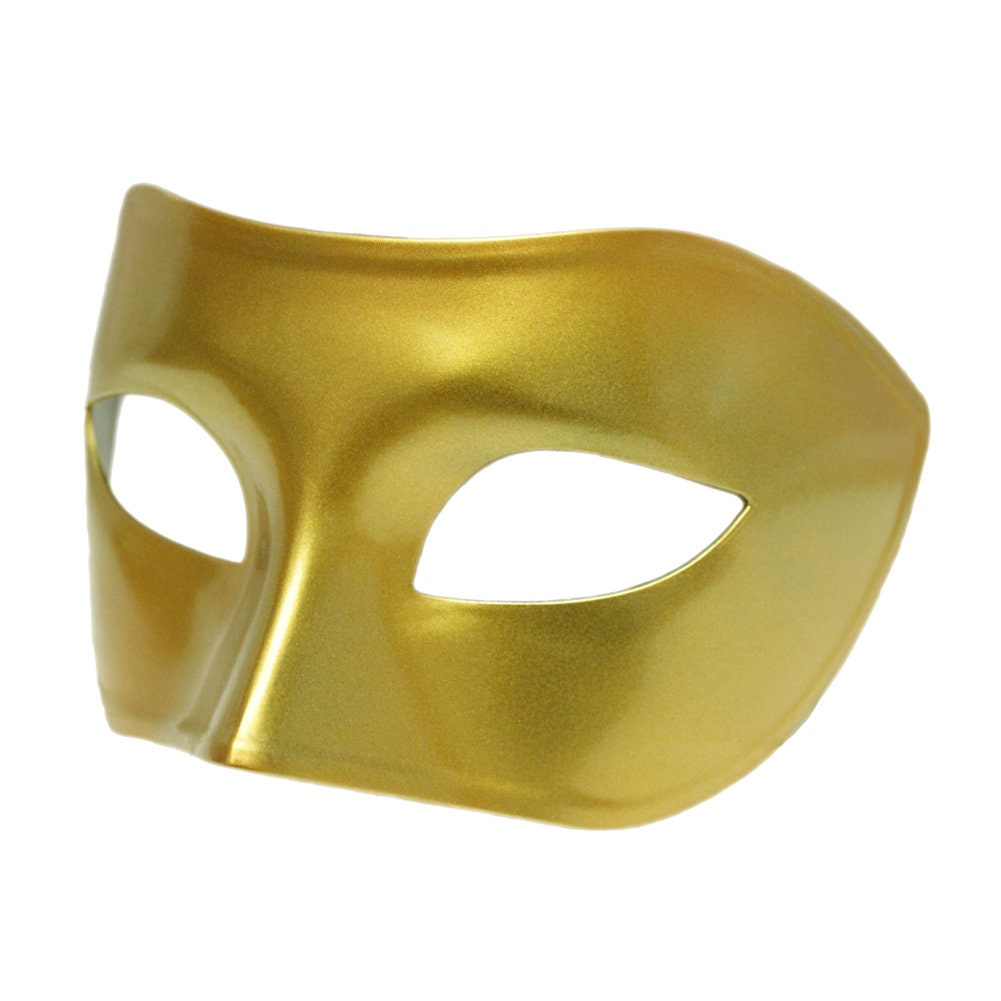 Gold Masquerade Mask Men Women Solid Color Plain Gold Mask | Etsy