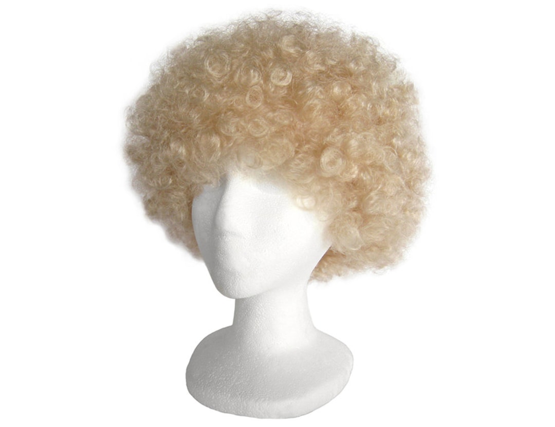 Economy Blonde Afro Wig Fun Adult Teens Child Kids Halloween, Cosplay ...