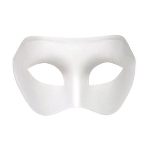 White Masquerade Mask Men Women Solid Color Plain White Mask Prom ...