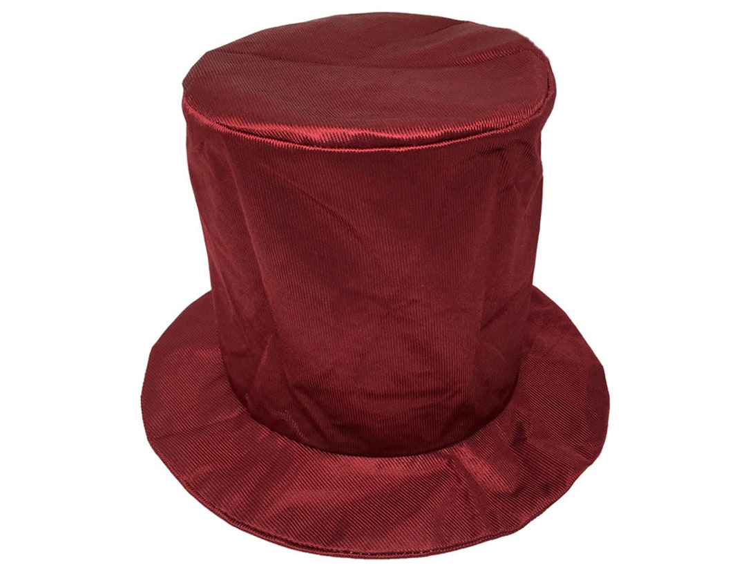 Shiny Burgundy Top Hat Fun Adult Teens Child Kids Halloween, Costume ...