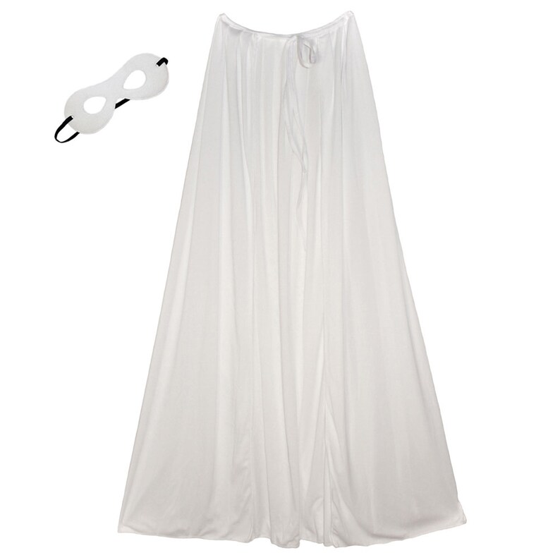 Child Kids White Superhero Cape & Mask Costume Set Children - Etsy