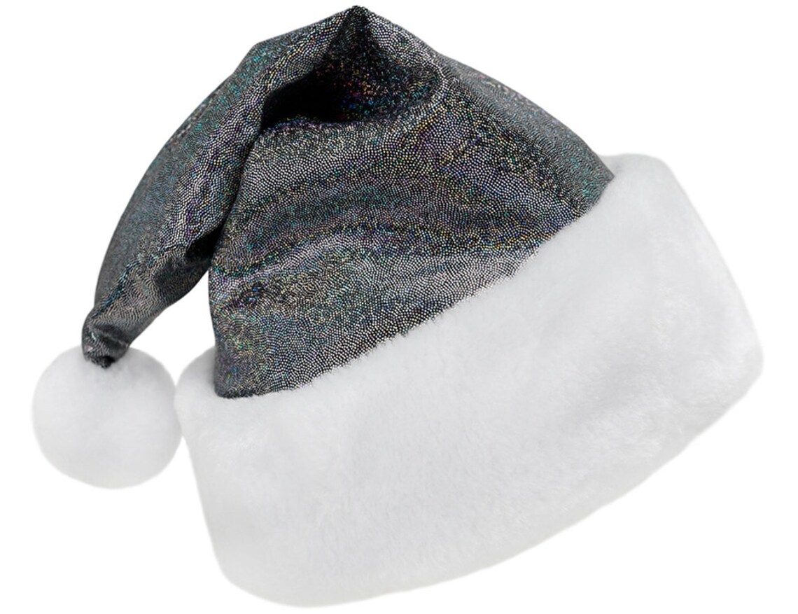 Sparkly Black Santa Hat Fun Cute Child Kids Teen Adult | Etsy
