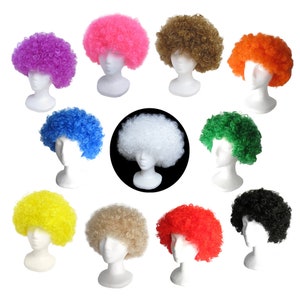 Economy Black Afro Wig Fun Adult Teens Child Kids Halloween, Cosplay ...