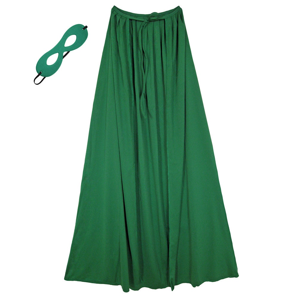 Adult Green Superhero Cape & Mask Costume Set Teens Men - Etsy