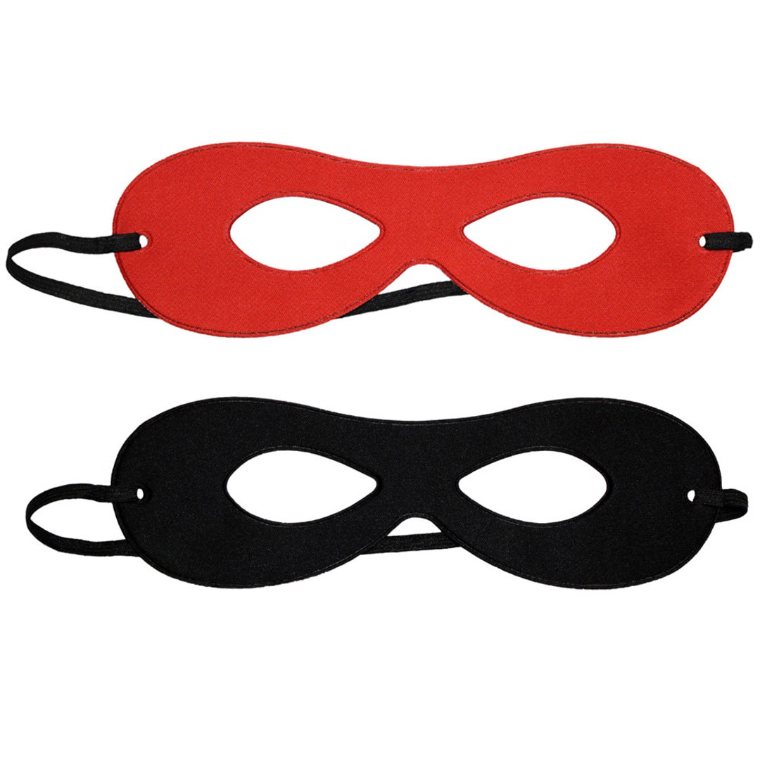 Adult Reversible Red/black Superhero Mask Teen Men Women Super Hero ...