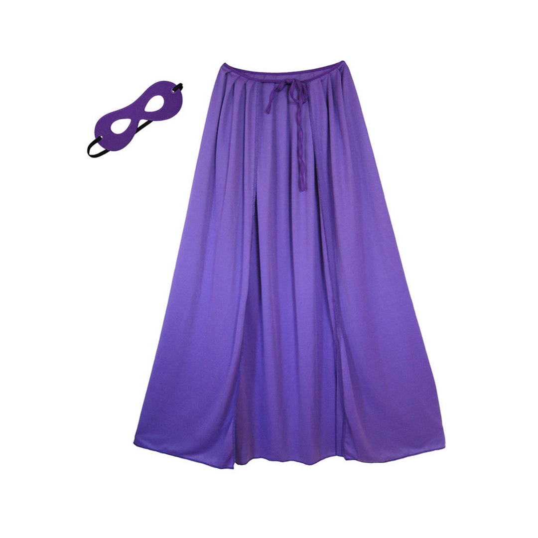 Child Kids Purple Superhero Cape & Mask Costume Set Children Halloween ...