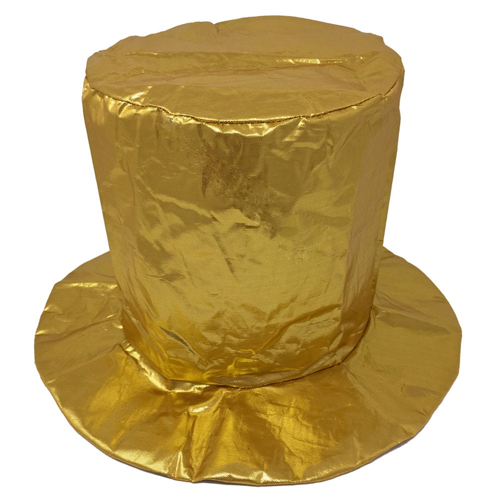 Shiny Gold Top Hat Fun Adult Teens Child Kids Halloween - Etsy