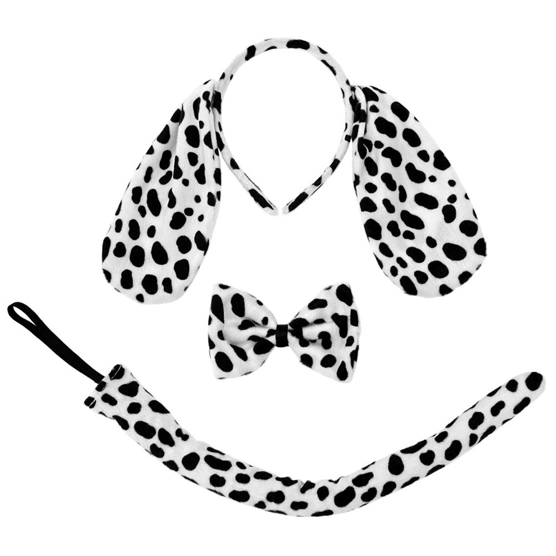 Dalmatian Ears Headband Tail & Bow Tie Costume Set Cute - Etsy