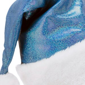 Sparkly Blue Santa Hat Fun Cute Child Kids Teen Adult Christmas Xmas ...