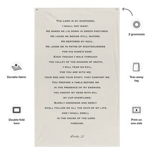 Psalm 23 Banner Christian Banner Polyester Banner Bible - Etsy