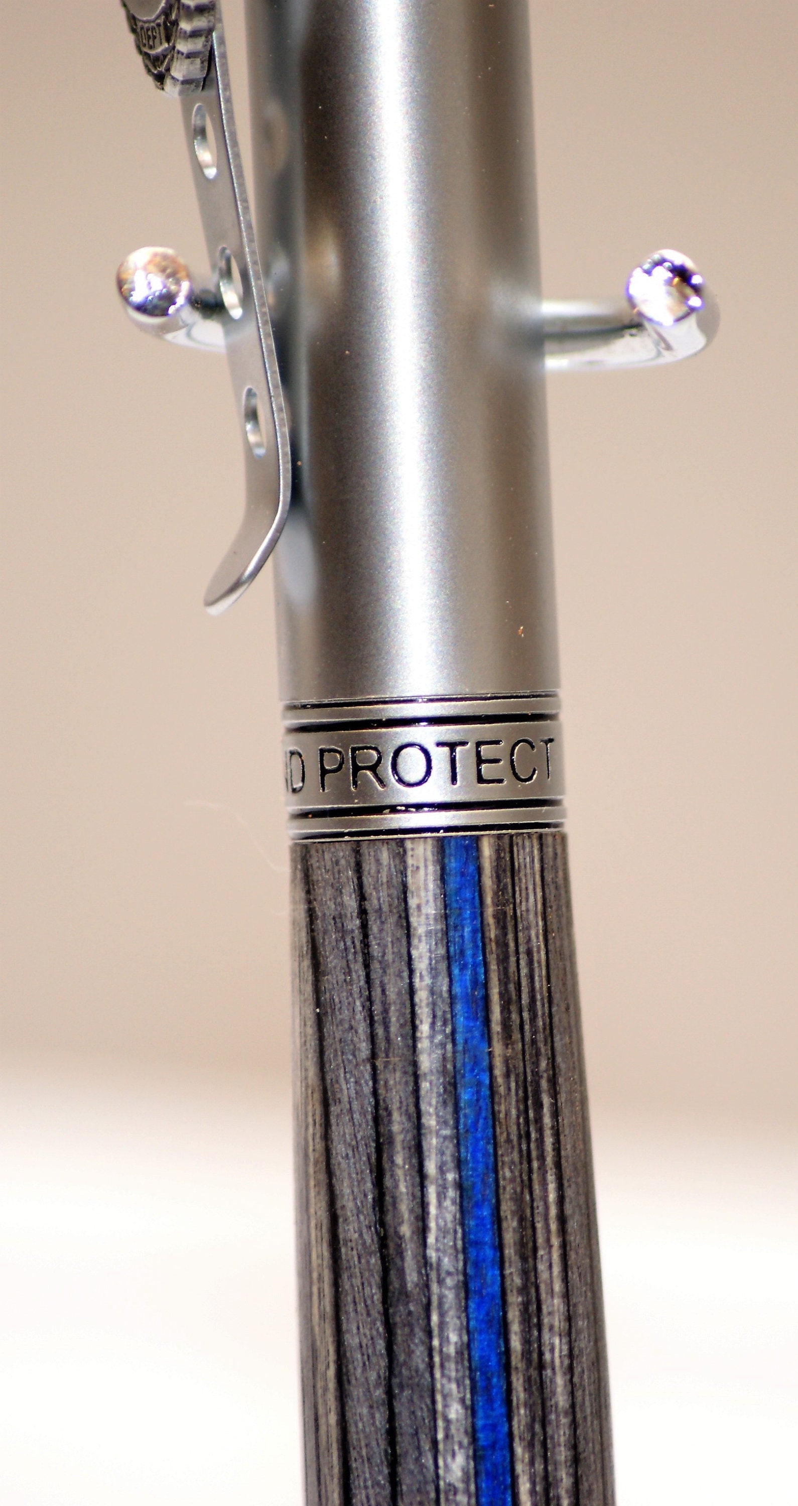 Law Enforcement thin Blue Line Pen Police Wood - Etsy