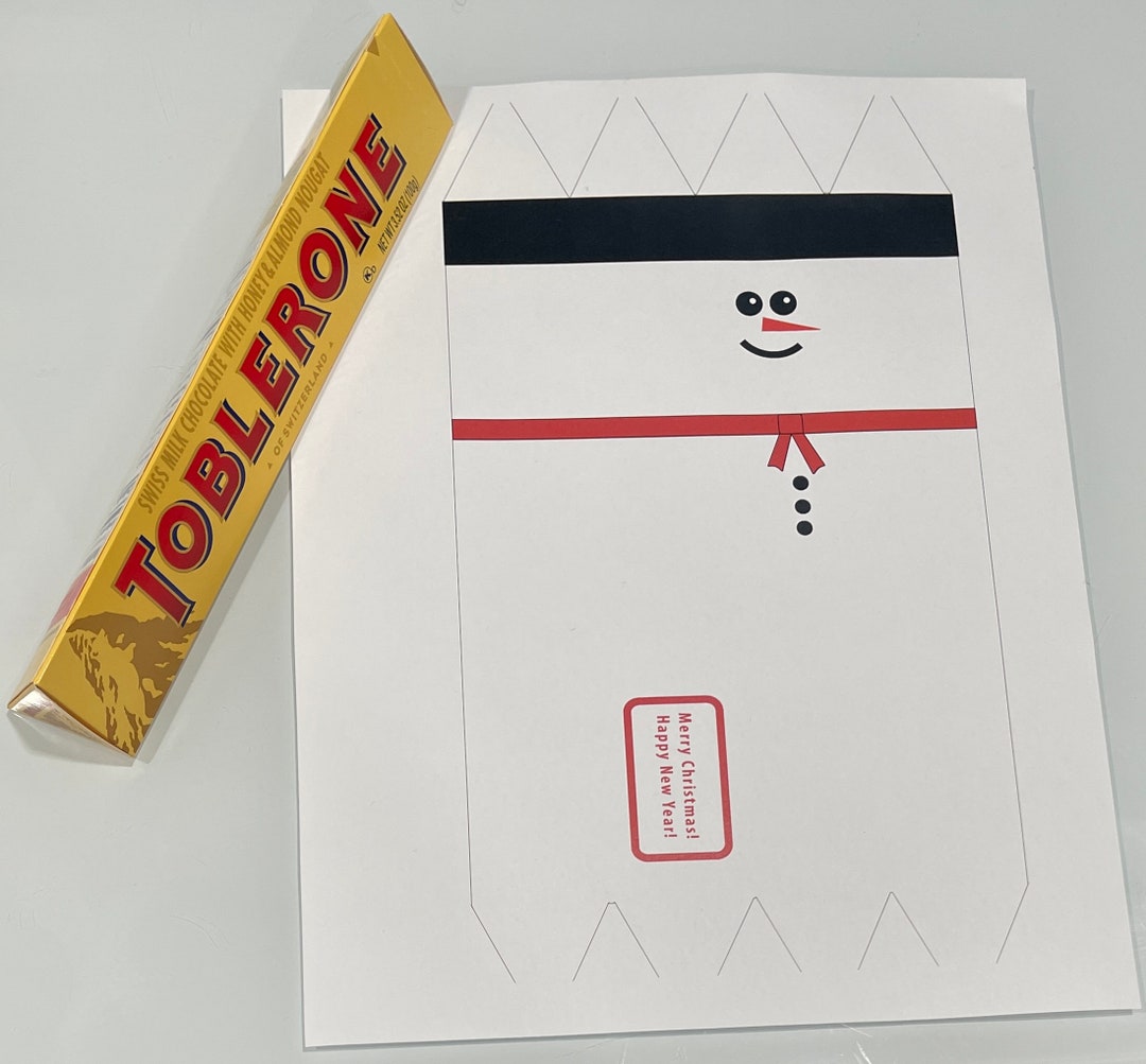 Snowman Toblerone Wrapper - Etsy